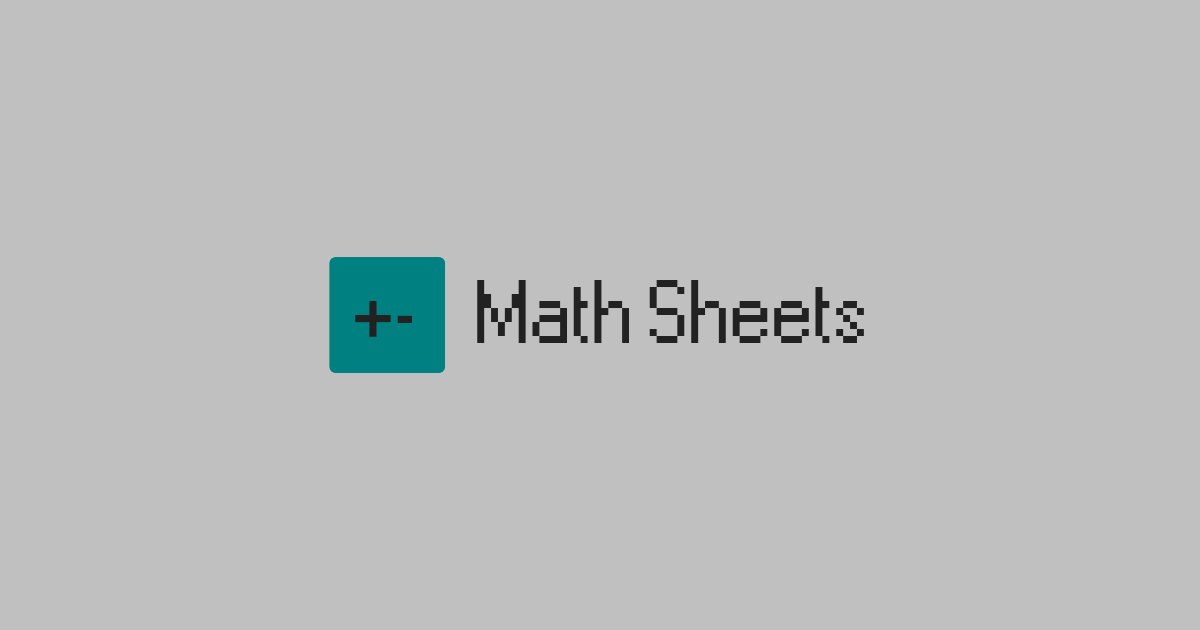 Math Sheets